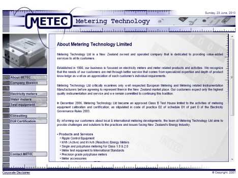 www.metec.co.nz | Metering Technology Limited Official Website
